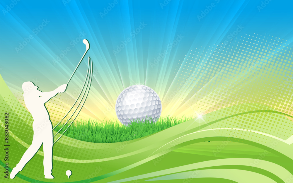 Golf club and golf course advertising banner background. Basic RGB ...