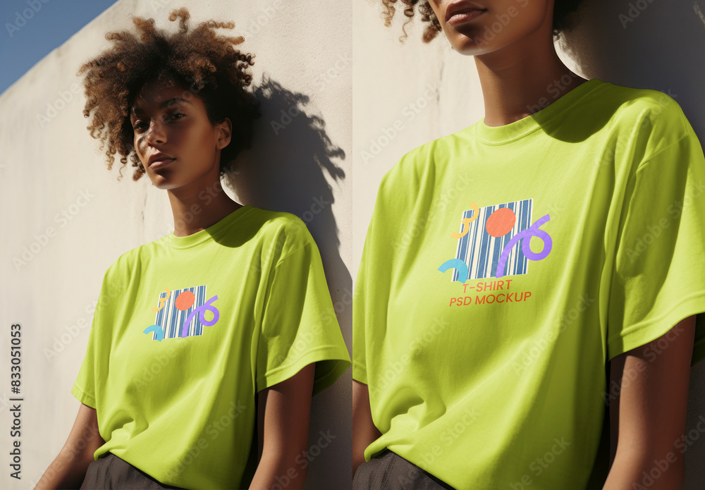 T Shirt Mockup Design With Generative AI Stock Template | Adobe Stock