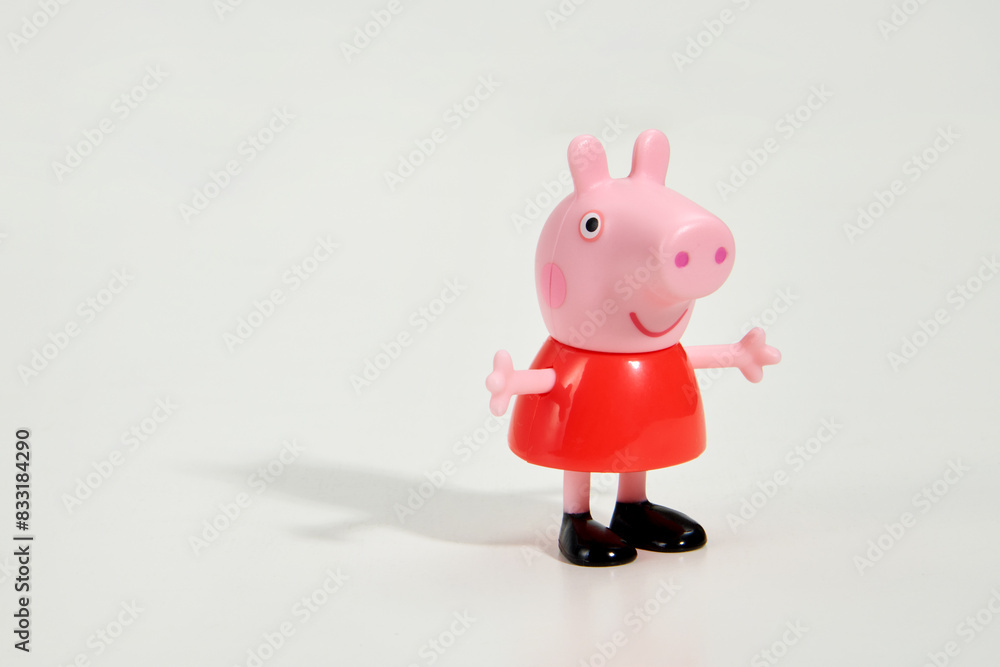 Figure of famous cartoon character Peppa Pig Stock Photo | Adobe Stock
