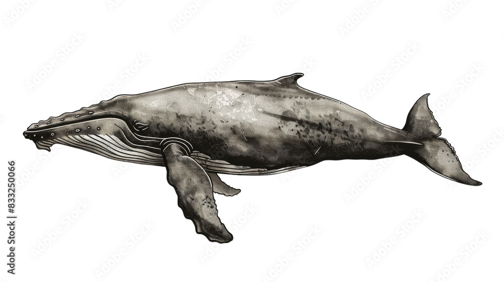 Whale isolated on white background on the Transparent Background, PNG ...