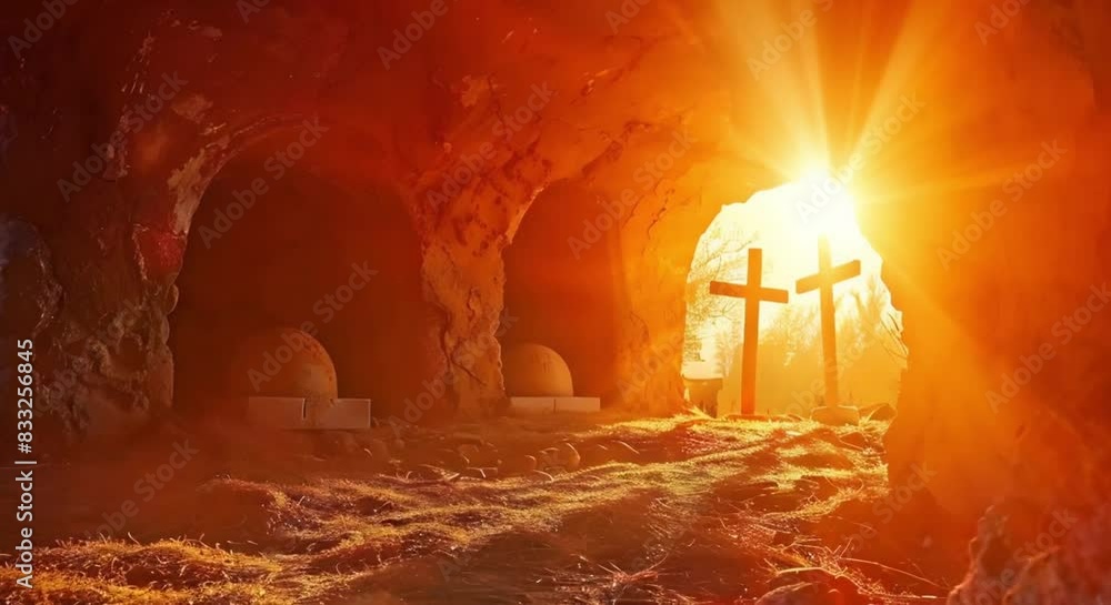 Symbolic Representation of Jesus' Deliverance: An Empty Tomb and Three ...