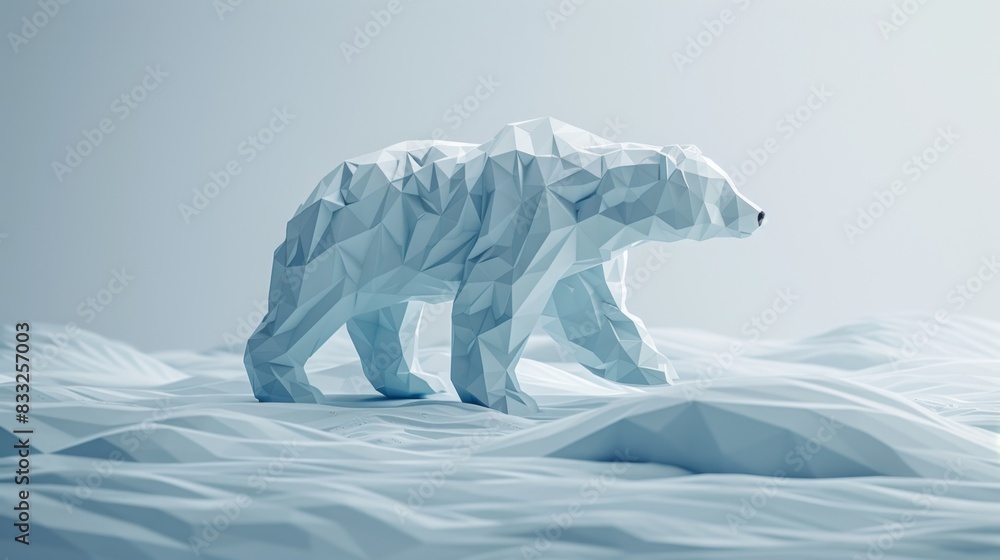 Empowering Marketing Concept: Snowy Slope Wind Bear - Symbol of ...