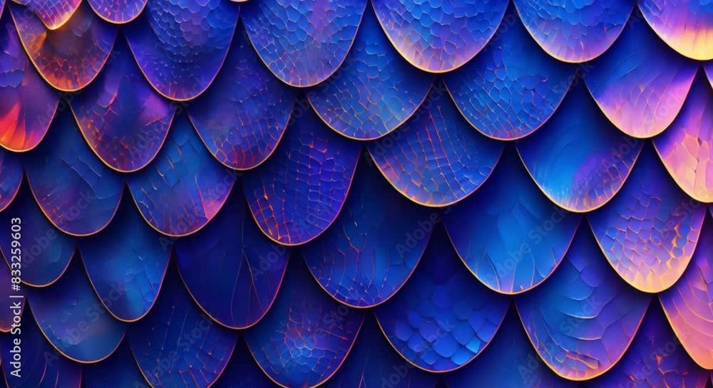 Psychedelic Design Featuring Fish Scales and Snake Skin Texture ...