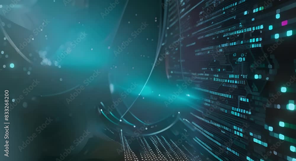 Blue Abstract Technology Background with Coding Elements for Software ...