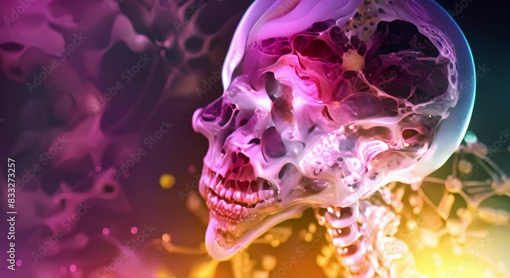 Healthy human skeleton anatomy showing vitamins and minerals absorbed ...