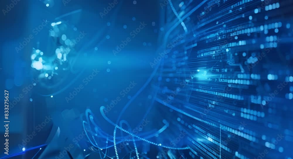 Blue Abstract Technology Background with Coding Elements for Software ...