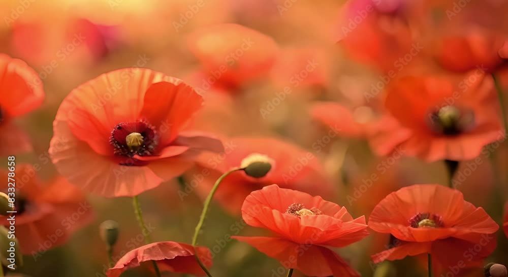 Field of red poppies: A symbol of remembrance on Anzac Day, Memorial ...