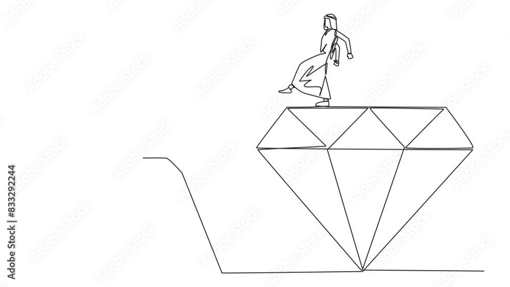 Self drawing animation of single continuous line drawing Arab ...