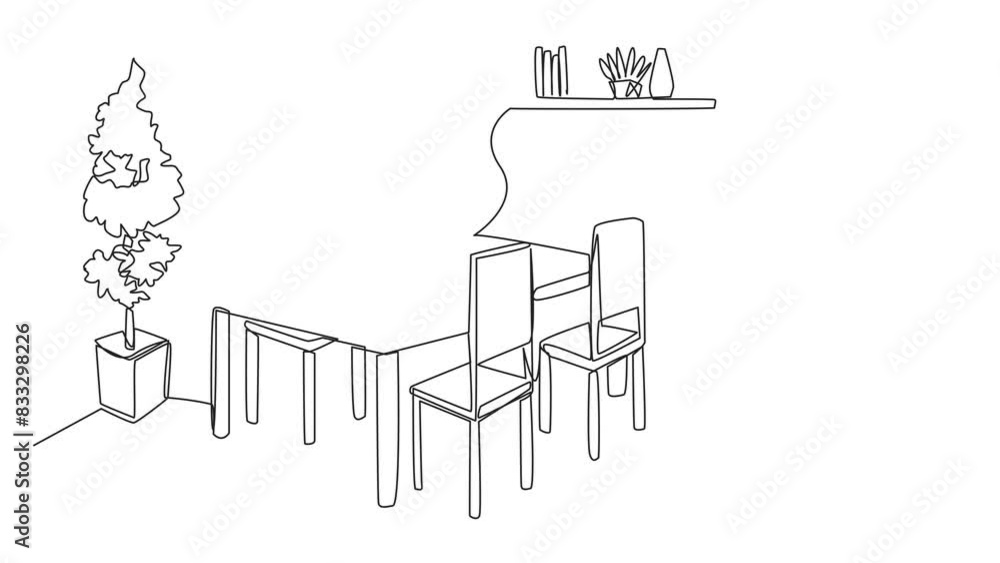 Self drawing animation of single continuous line drawing old-style ...