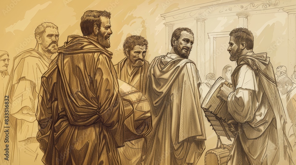 Biblical Illustration of Acts 2: Coming of Holy Spirit at Pentecost ...
