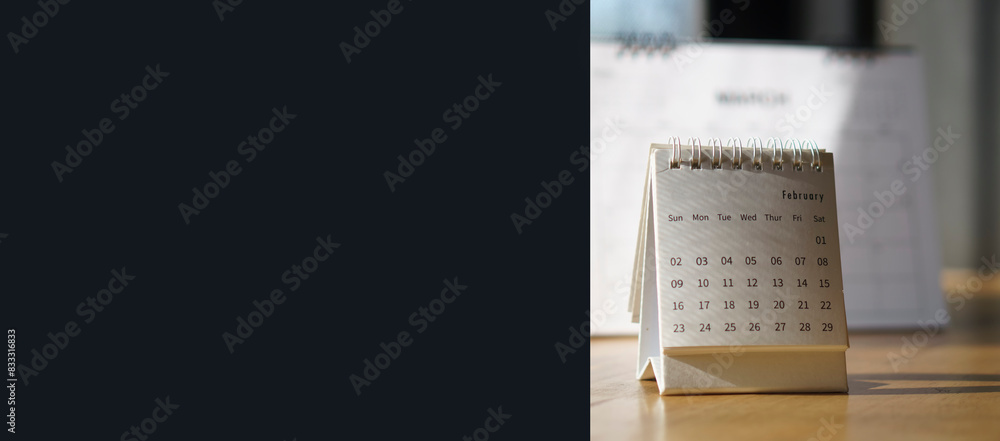 Calendar desk placed on business table. Desktop Calender for Planner to ...