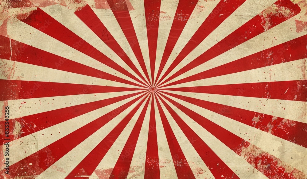 Red and cream retro circus background with sunburst rays vector ...