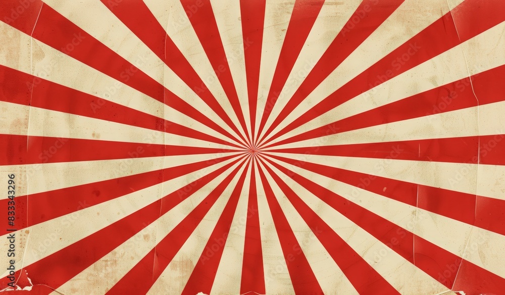 Red and cream retro circus background with sunburst rays vector ...