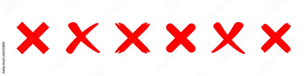 x mark vector sign. red cross symbol. isolated x sign Stock Vector ...