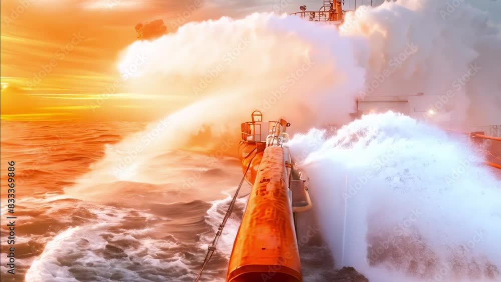 Fire suppression system effectively directs water or foam to extinguish ...