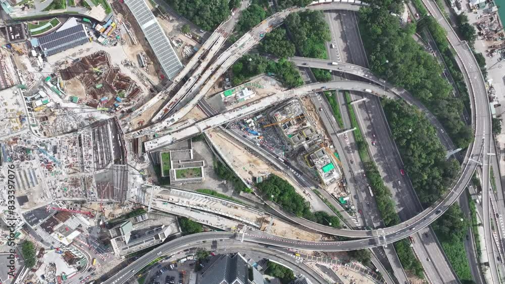 Hong Kong Central Kowloon Route under construction build a flyover at ...