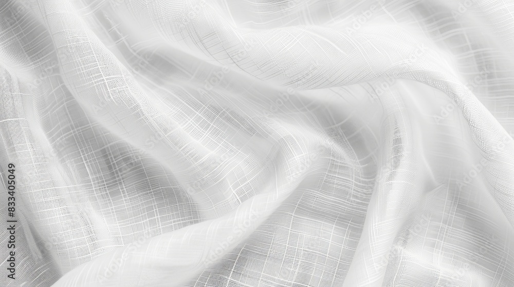 Seamless white linen texture overlay with transparent background. Soft ...