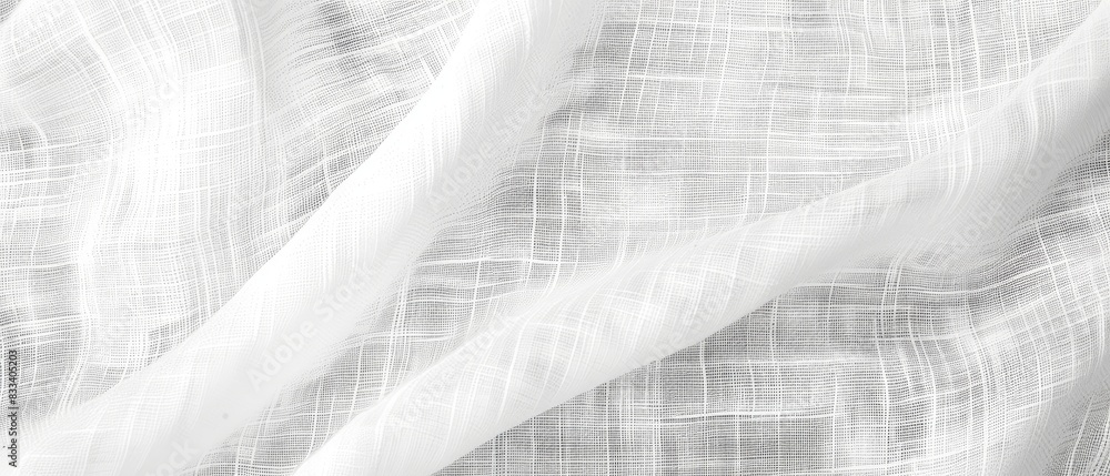 Seamless white linen texture overlay with transparent background. Soft ...