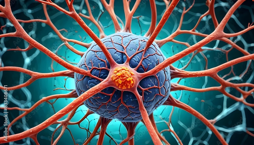 Neuron Synapse Brain Cell Neural Network Neurotransmission Science Biology Stock Illustration ...