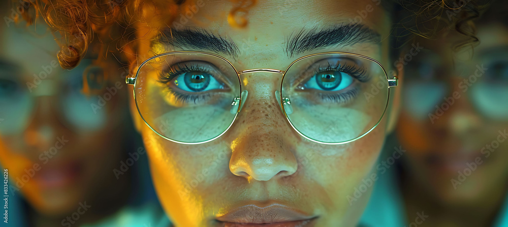 closeup of a team working in an office showing focused faces and ...