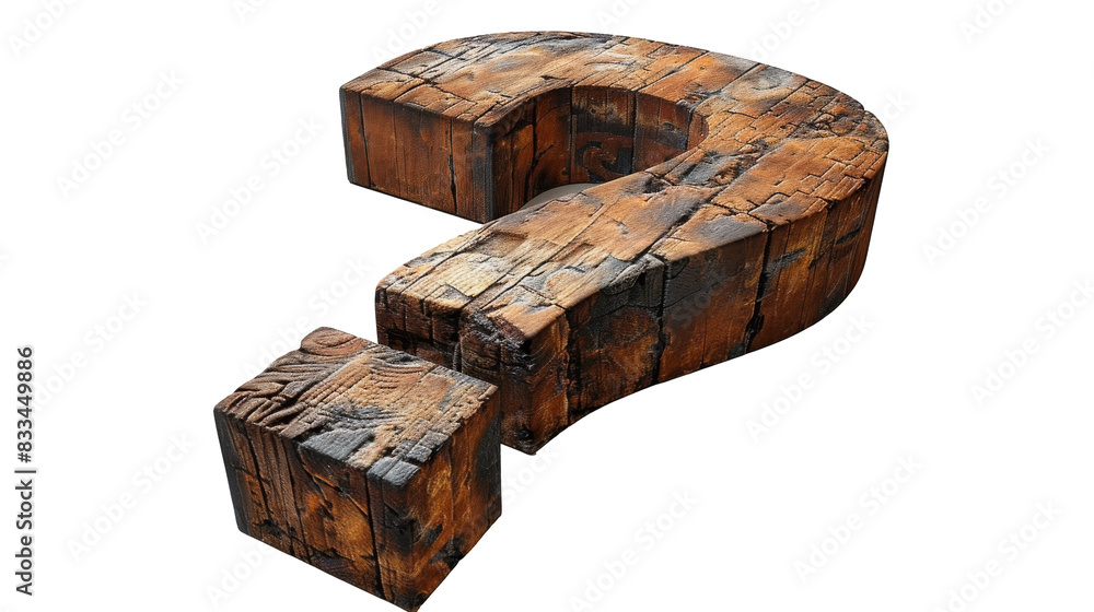 3D question mark symbol cut out on PNG transparent background Stock ...