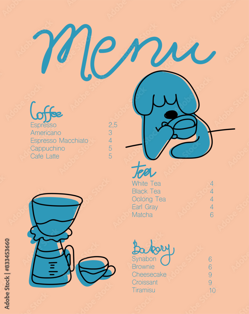 Cafe brochure vector, coffee shop menu design. Restaurant menu design ...