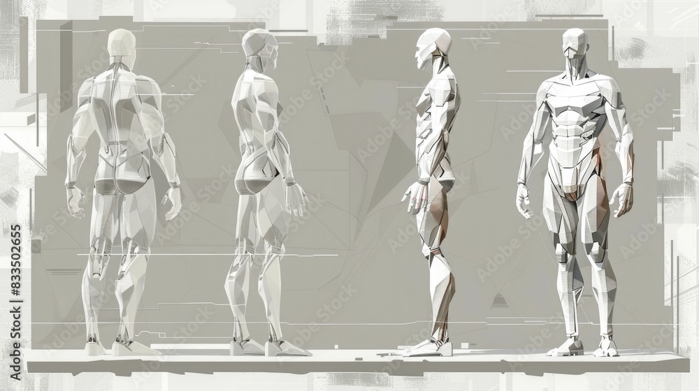 Stylized depicting the art of body sculpting and physical contour ...