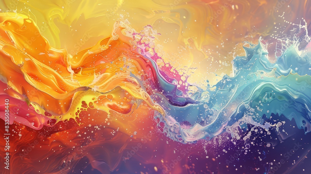 Cancer treatment advancements shown by a wave of color flooding a ...