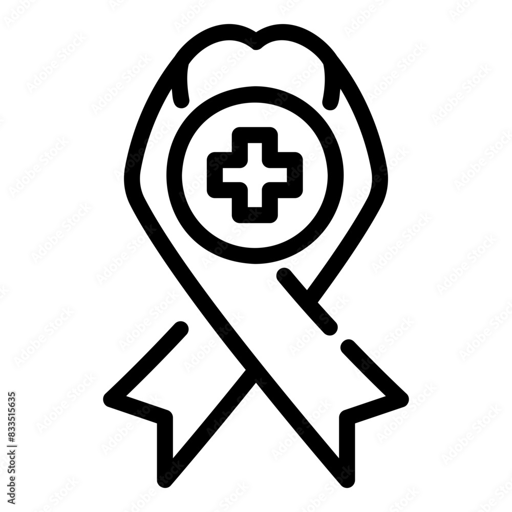 hiv outline icon Stock Vector | Adobe Stock
