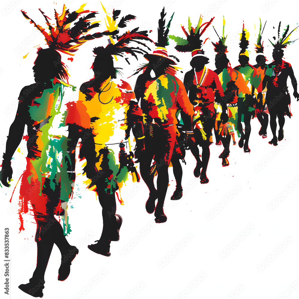 Indigenous australians men on ceremonial dance in laura quinkan dance ...