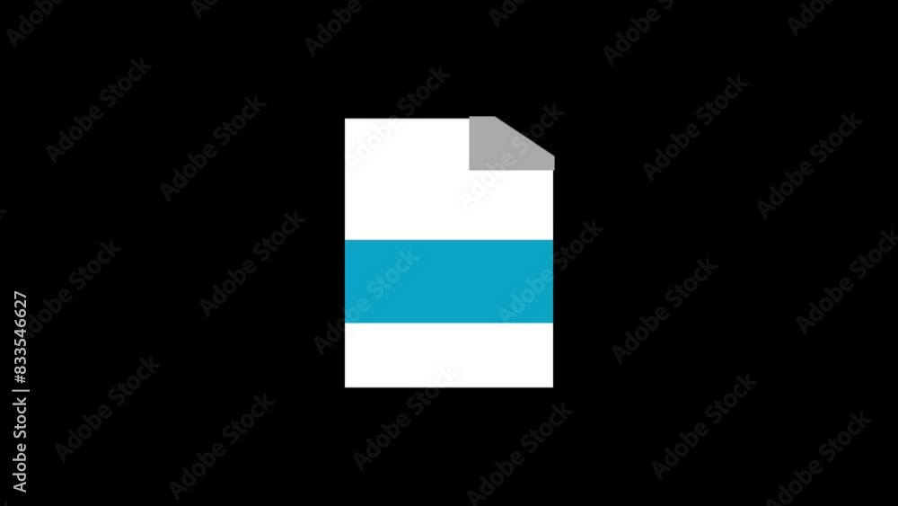 Collection document animation. Business document report check mark ...