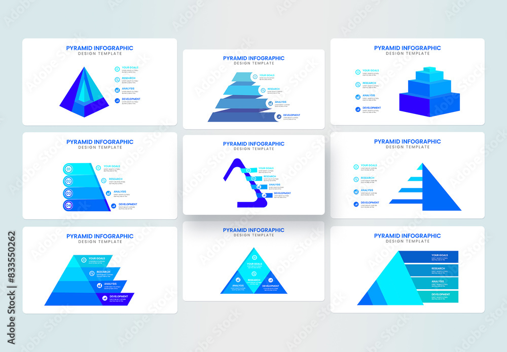 Business Pyramid Chart Infographic Diagram Template Stock Template ...