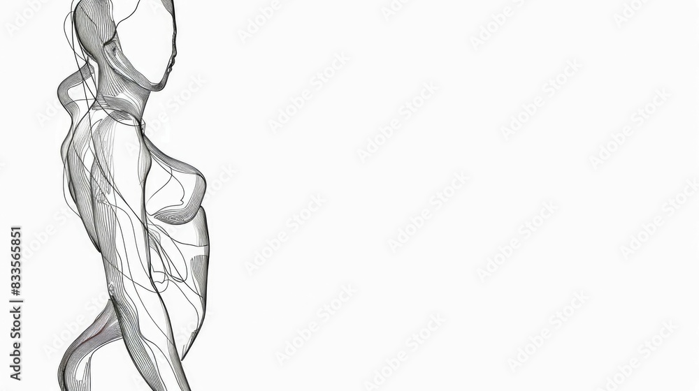 Elegant and minimalist one line depiction of the female form ...