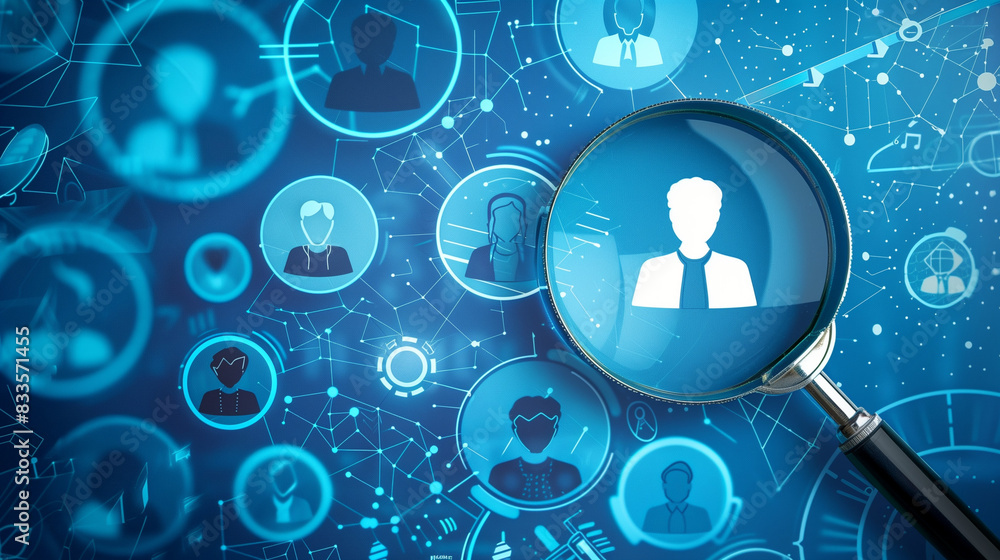 The concept of employee search and online job search, where holographic ...