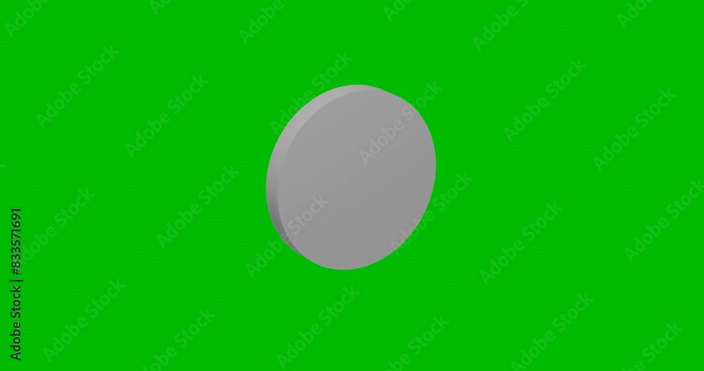 Animation of rotation of a white circle with shadow. Simple and complex ...