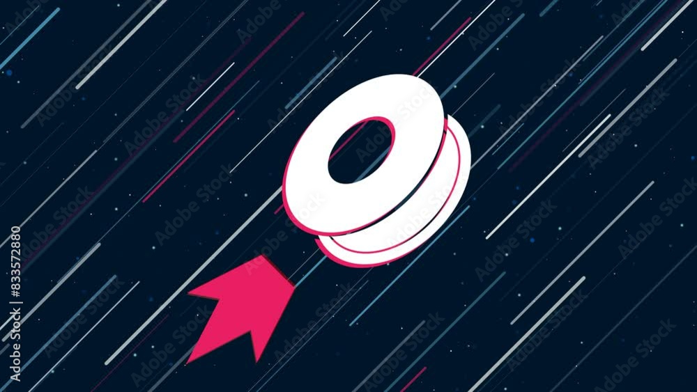 3D printing filament symbol flies through the universe on a jet ...