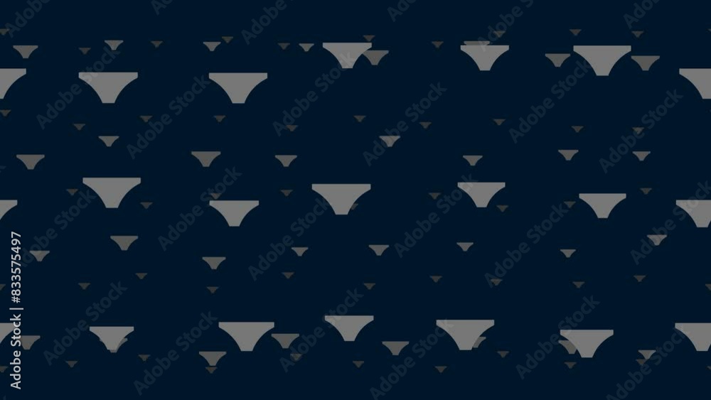 Women's underpants symbols float horizontally from left to right ...