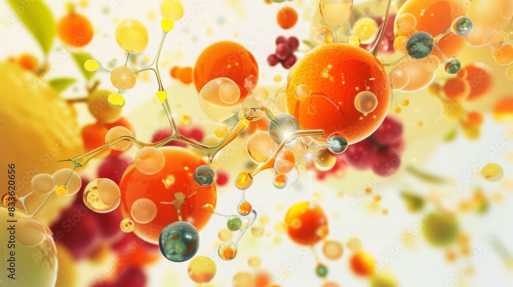 A comprehensive graphic depicting the molecular structure of an ...