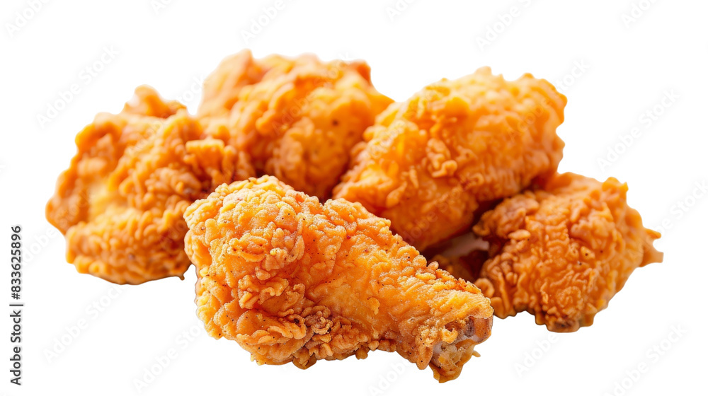 Foto de flaying fried chicken nuggets on the Transparent Background ...