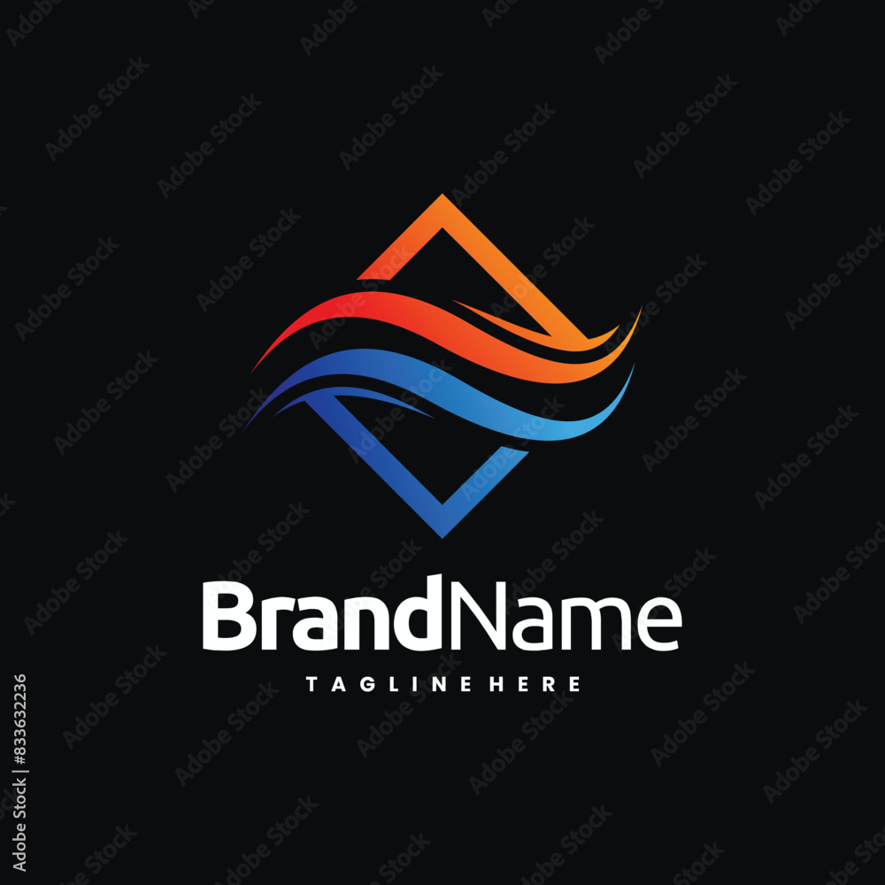 vector hvac logo design template Stock Vector | Adobe Stock