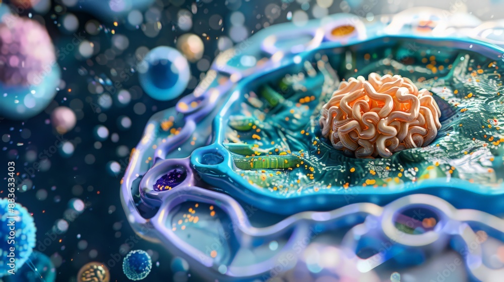 Animal cell structure: Illustrate an animal cell, highlighting its ...