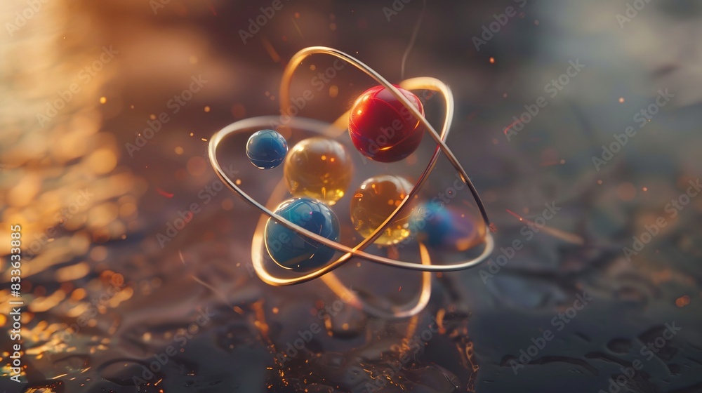 Boron atom: Illustrate the boron atom, detailing its 5 protons, 6 ...