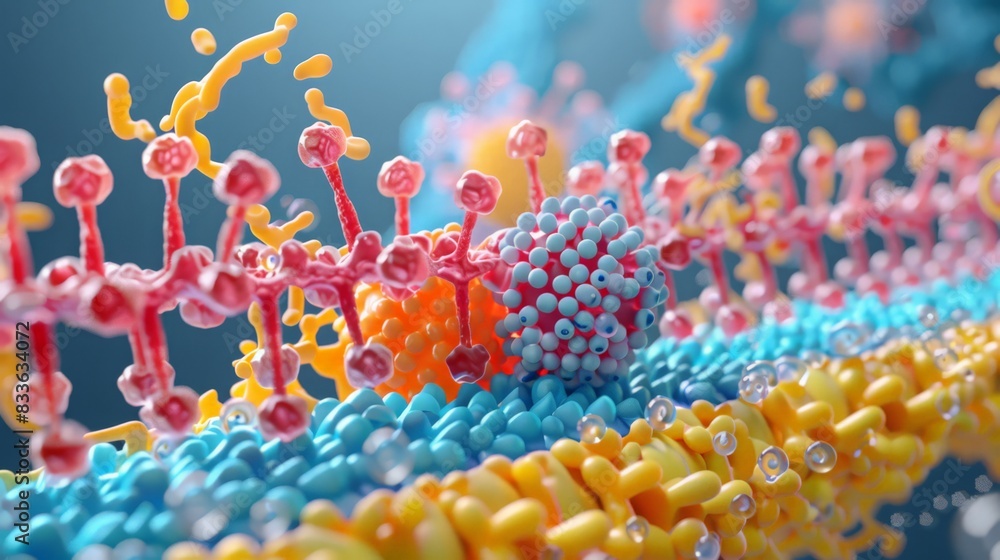 Cell membrane structure: Illustrate the cell membrane, showing its ...