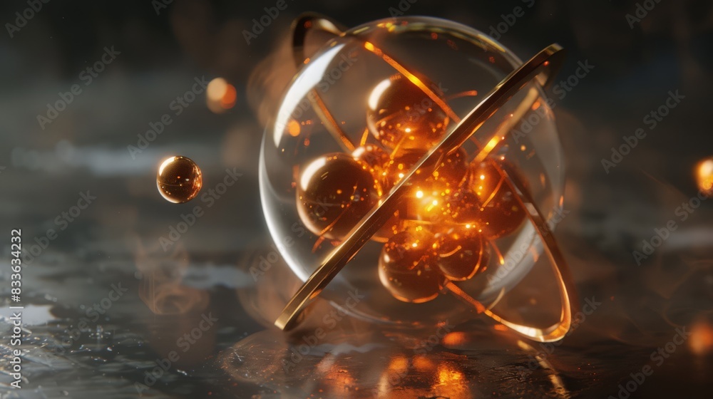 Copper atom: Show the structure of a copper atom, with 29 protons, 35 ...