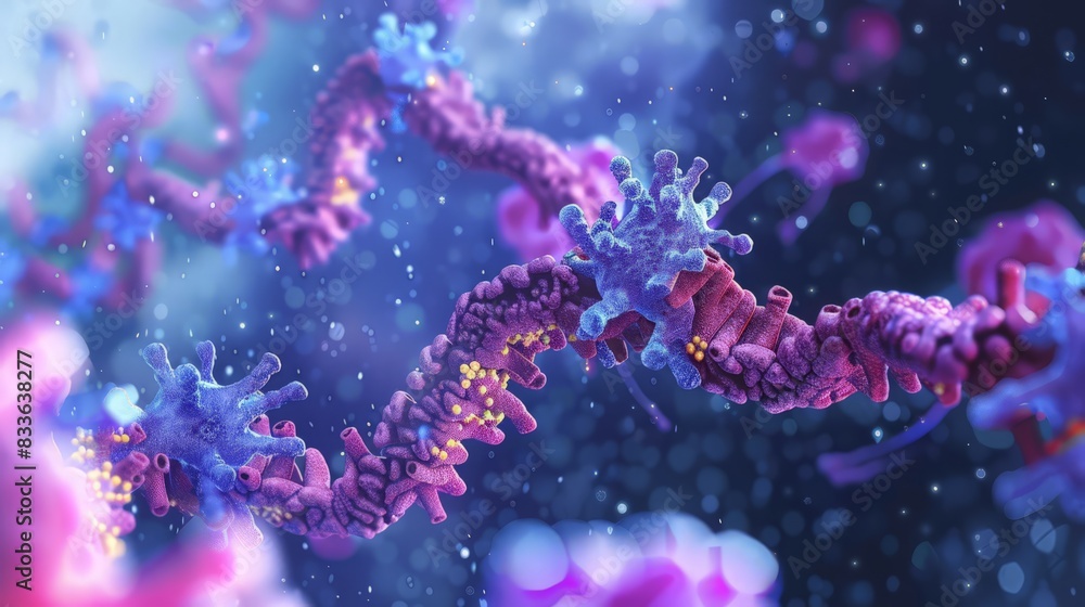 Ribosome and protein synthesis: Depict ribosomes within a cell ...