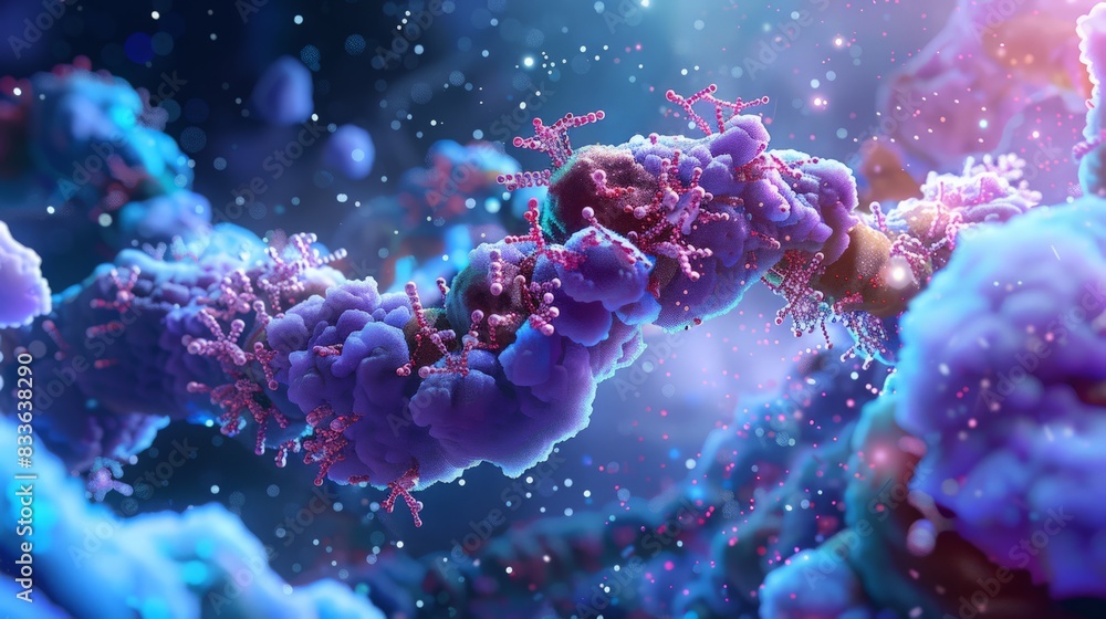 Ribosome and protein synthesis: Depict ribosomes within a cell ...