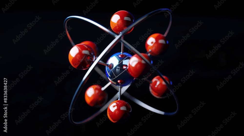 Silicon atom: Illustrate the silicon atom, with its 14 protons, 14 ...