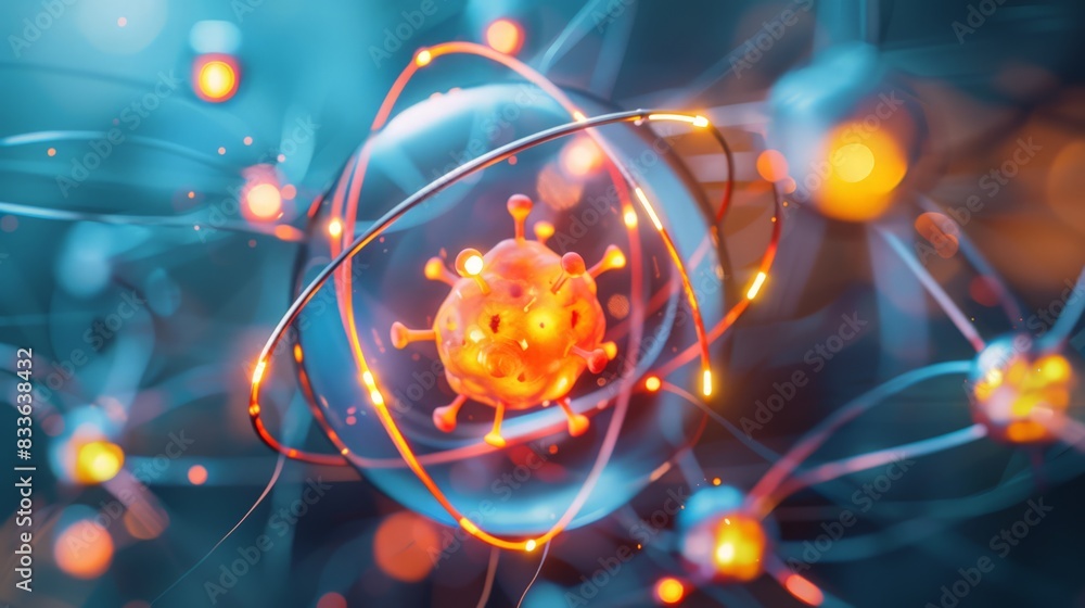 Silicon atom: Illustrate the silicon atom, with its 14 protons, 14 ...