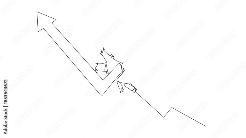 Animated self drawing of single continuous line drawing Arabian ...