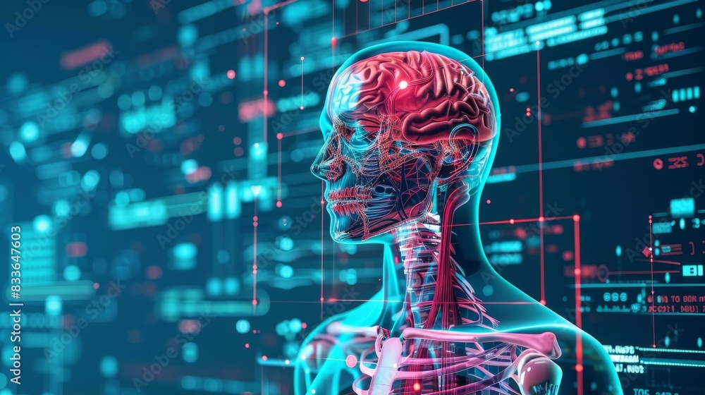 Advanced AI in the study of human anatomy AI anatomy front view ...